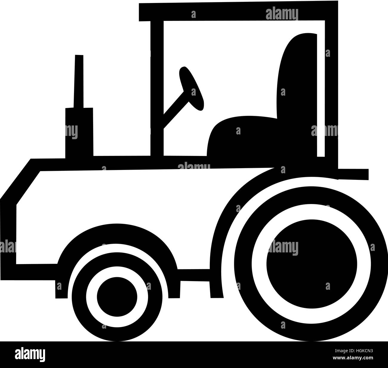 Simple tractor vector Stock Photo - Alamy