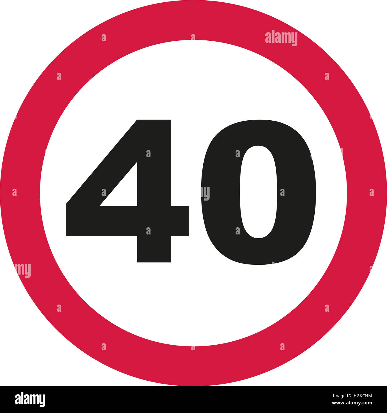 40th Birthday - traffic sign Stock Photo - Alamy