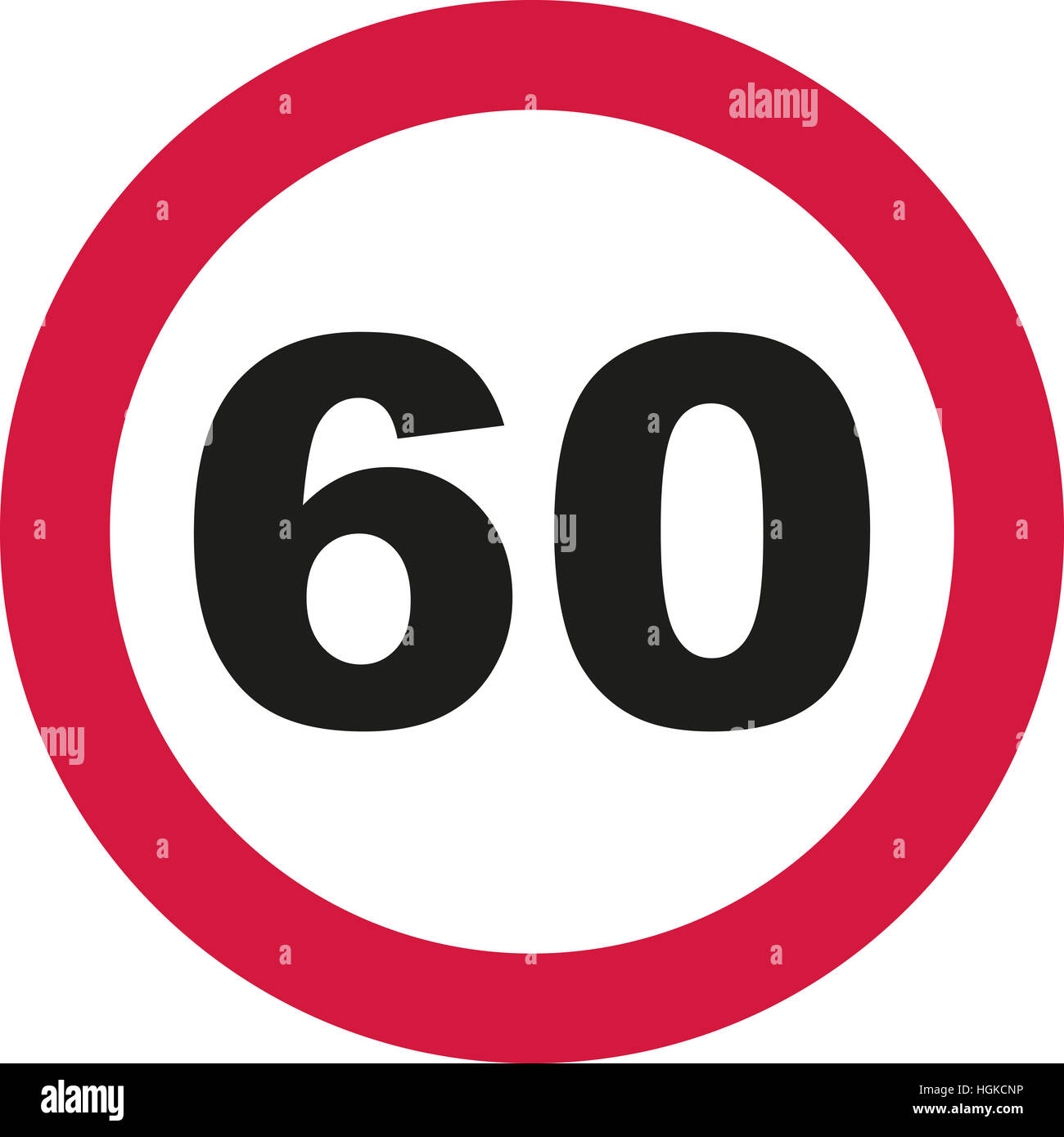 60th Birthday - traffic sign Stock Photo - Alamy