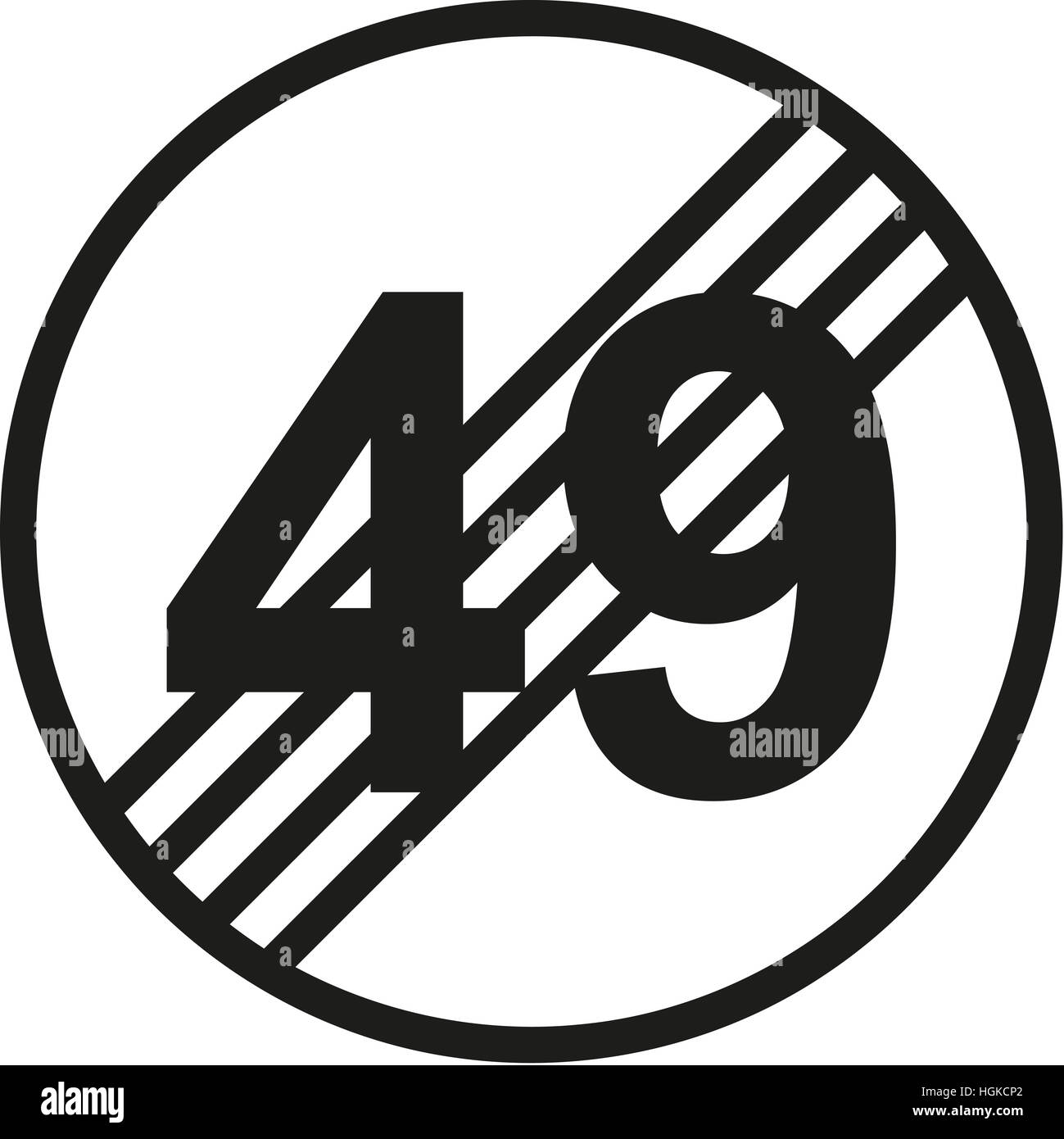 50th birthday traffic sign Stock Photo - Alamy