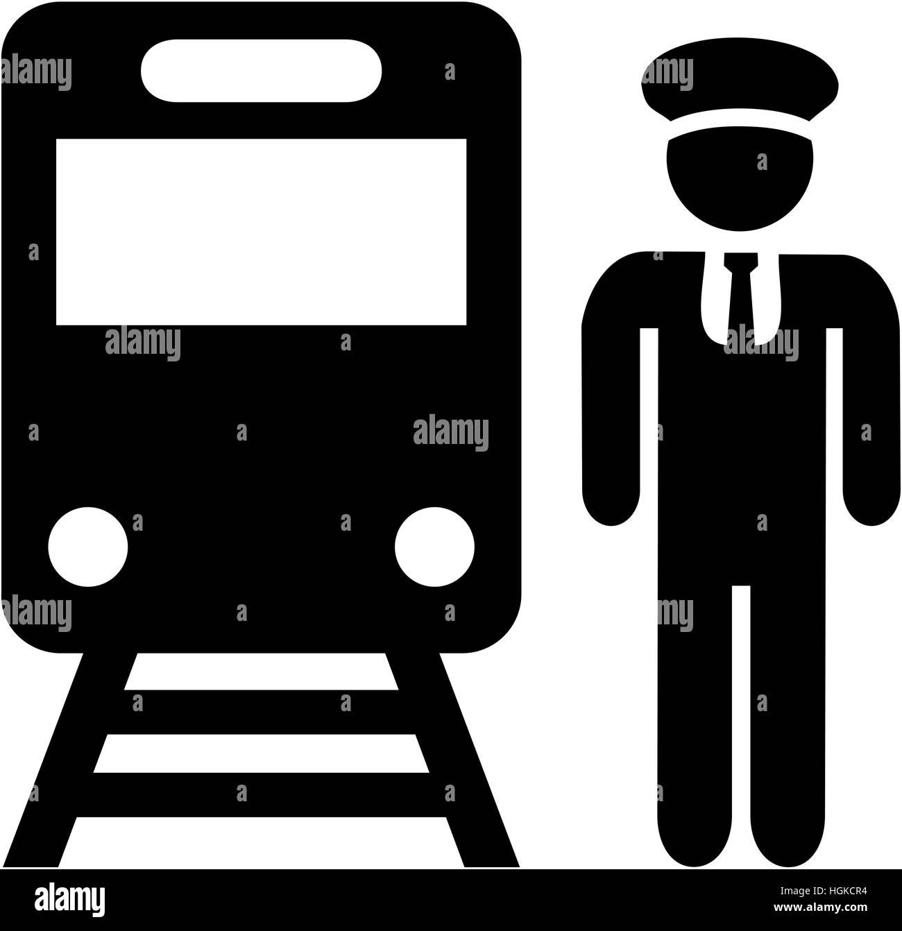 Train driver icon Stock Photo - Alamy