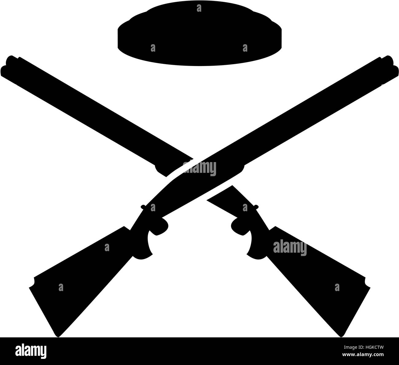 Crossed trap shooting gun Stock Photo - Alamy