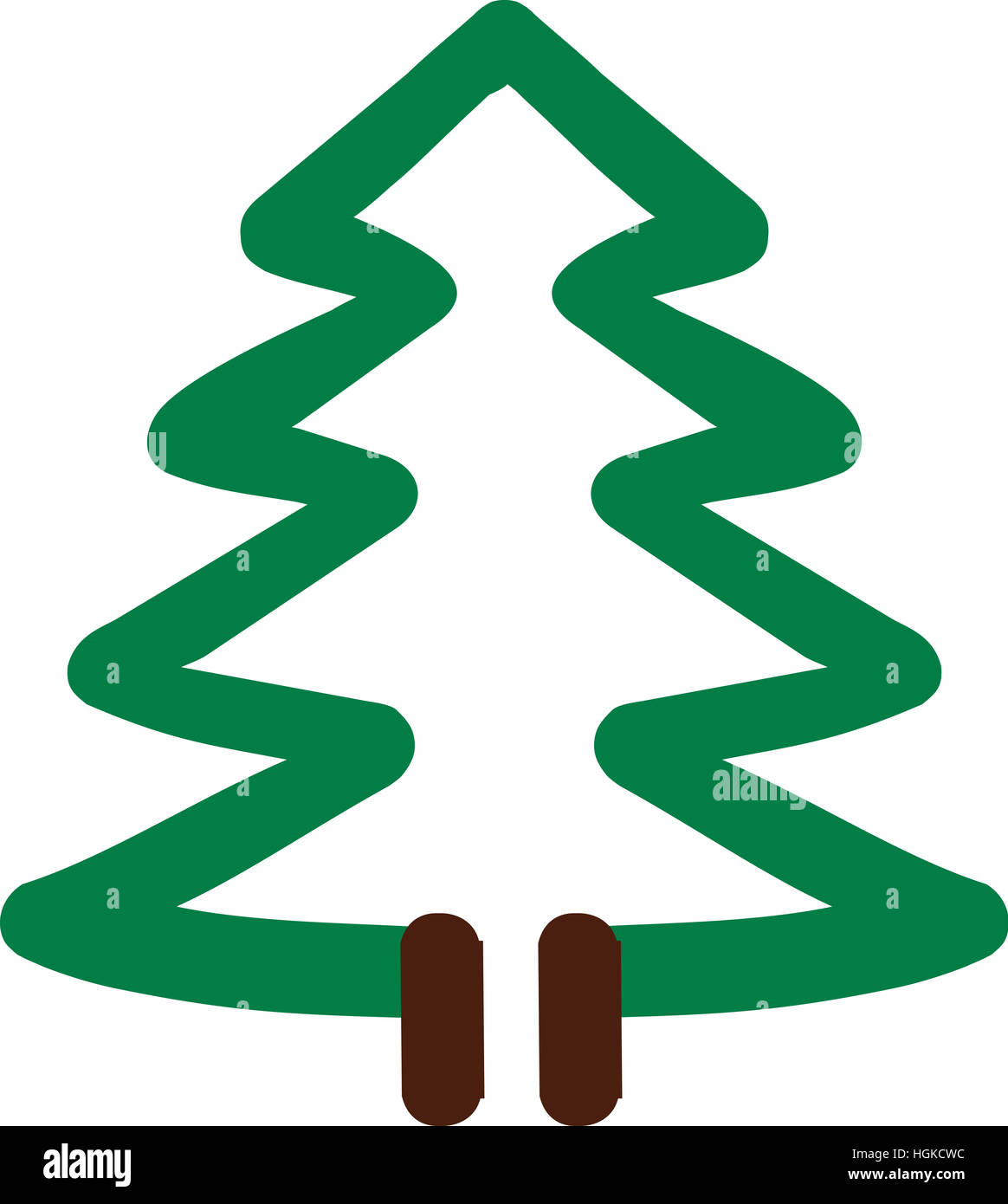 Fir tree hand drawn Stock Photo - Alamy