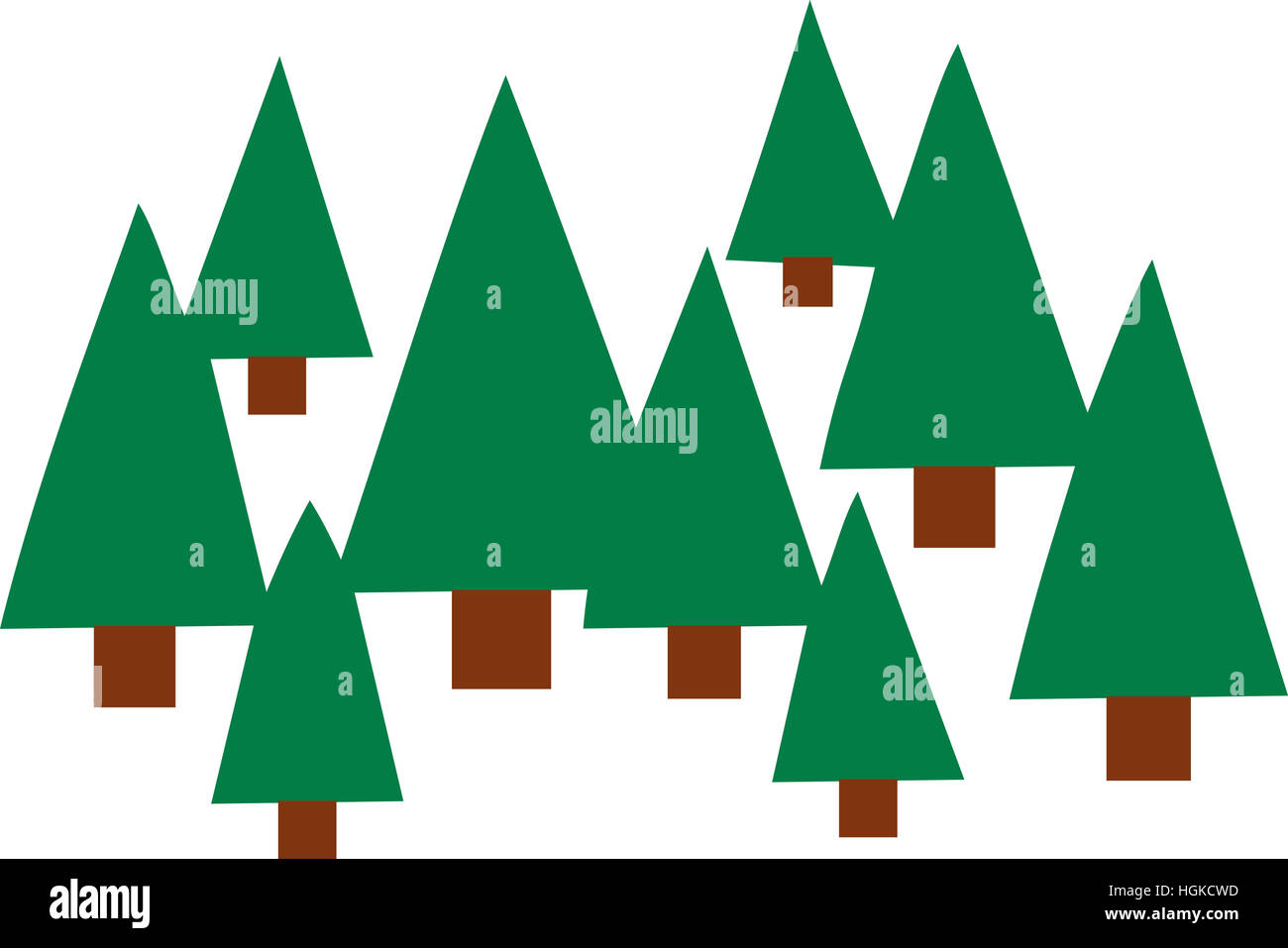 Winter tree forest Cut Out Stock Images & Pictures - Alamy