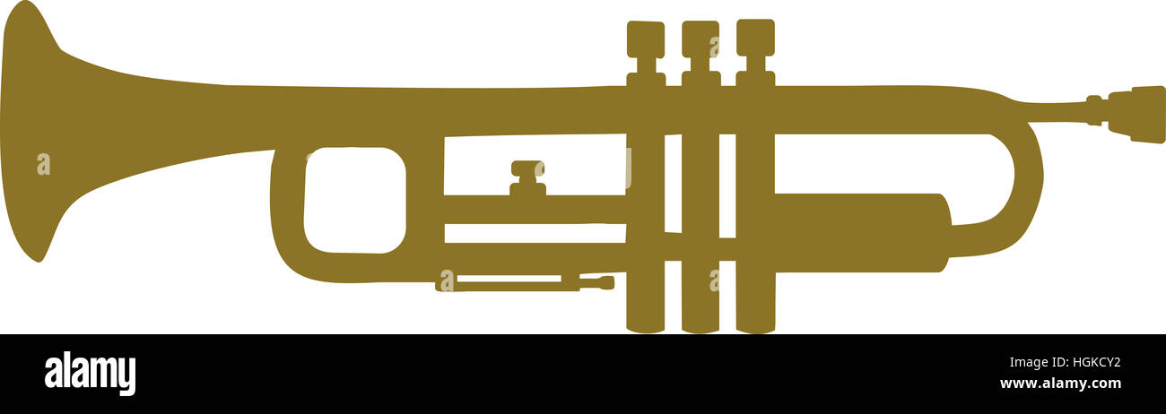 Trumpet silhouette hi-res stock photography and images - Alamy