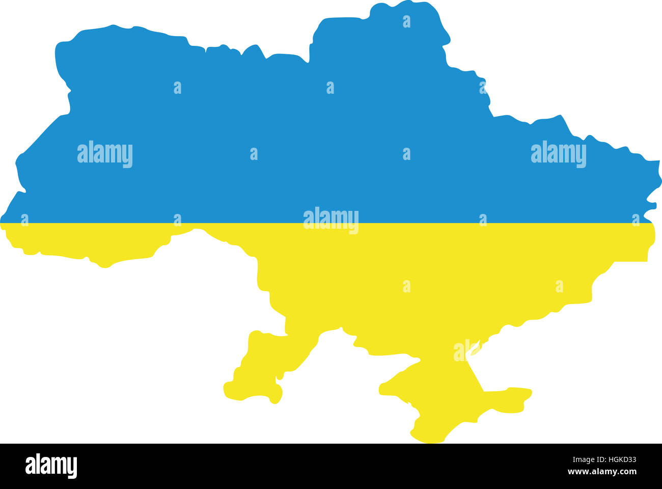 Ukraine map with flag Stock Photo - Alamy