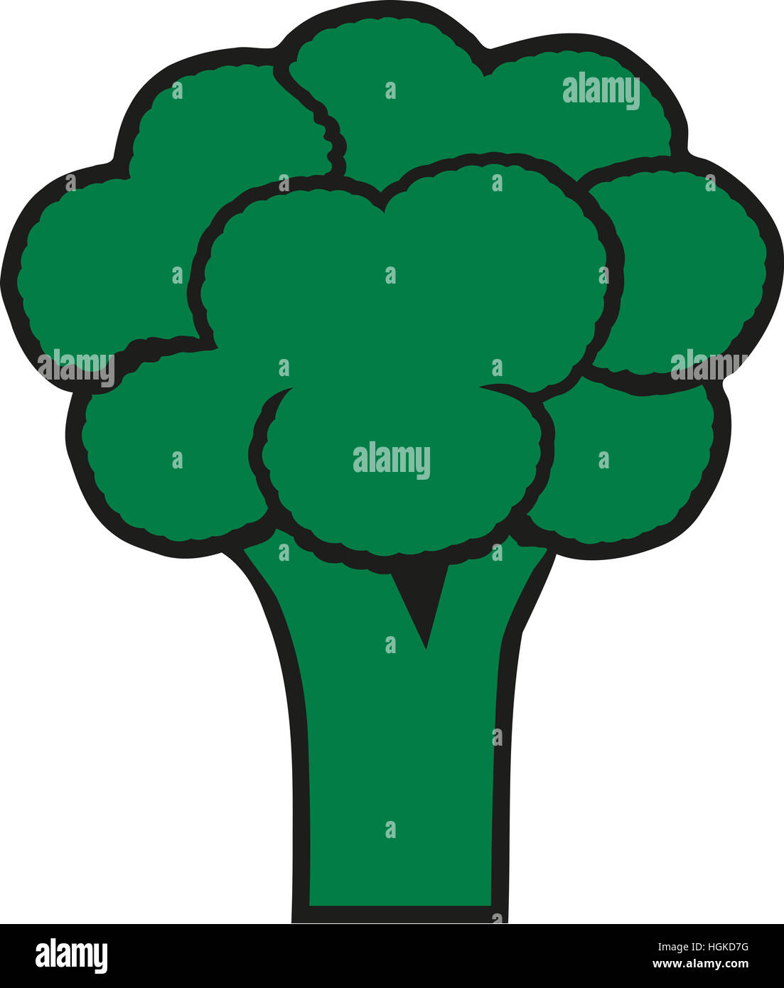 Broccoli cartoon style Stock Photo - Alamy