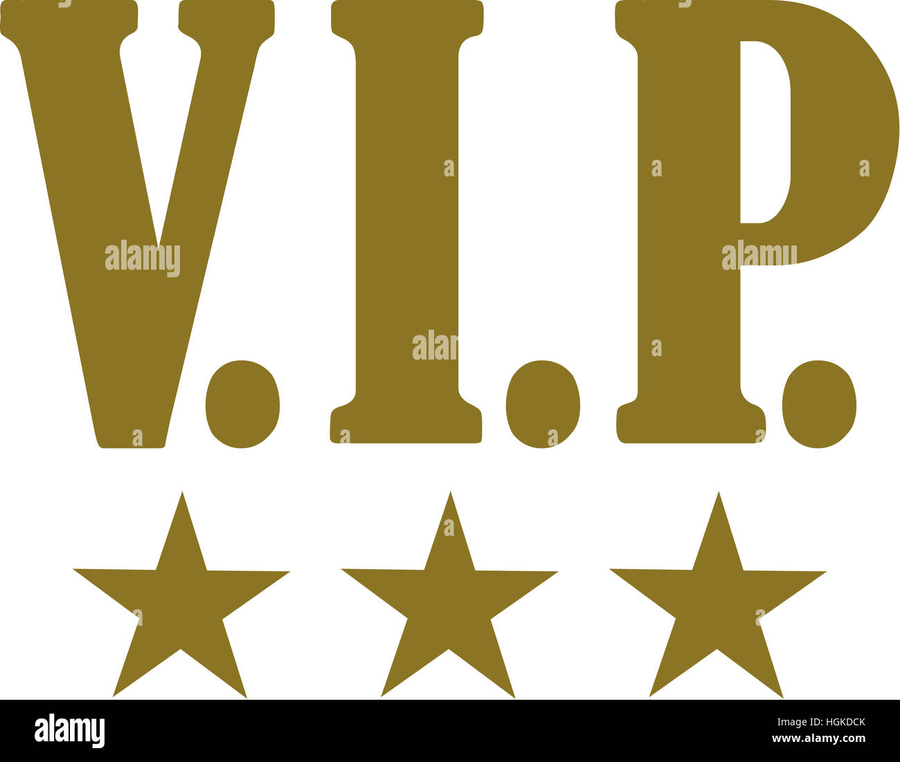 Golden VIP with golden stars Stock Photo - Alamy