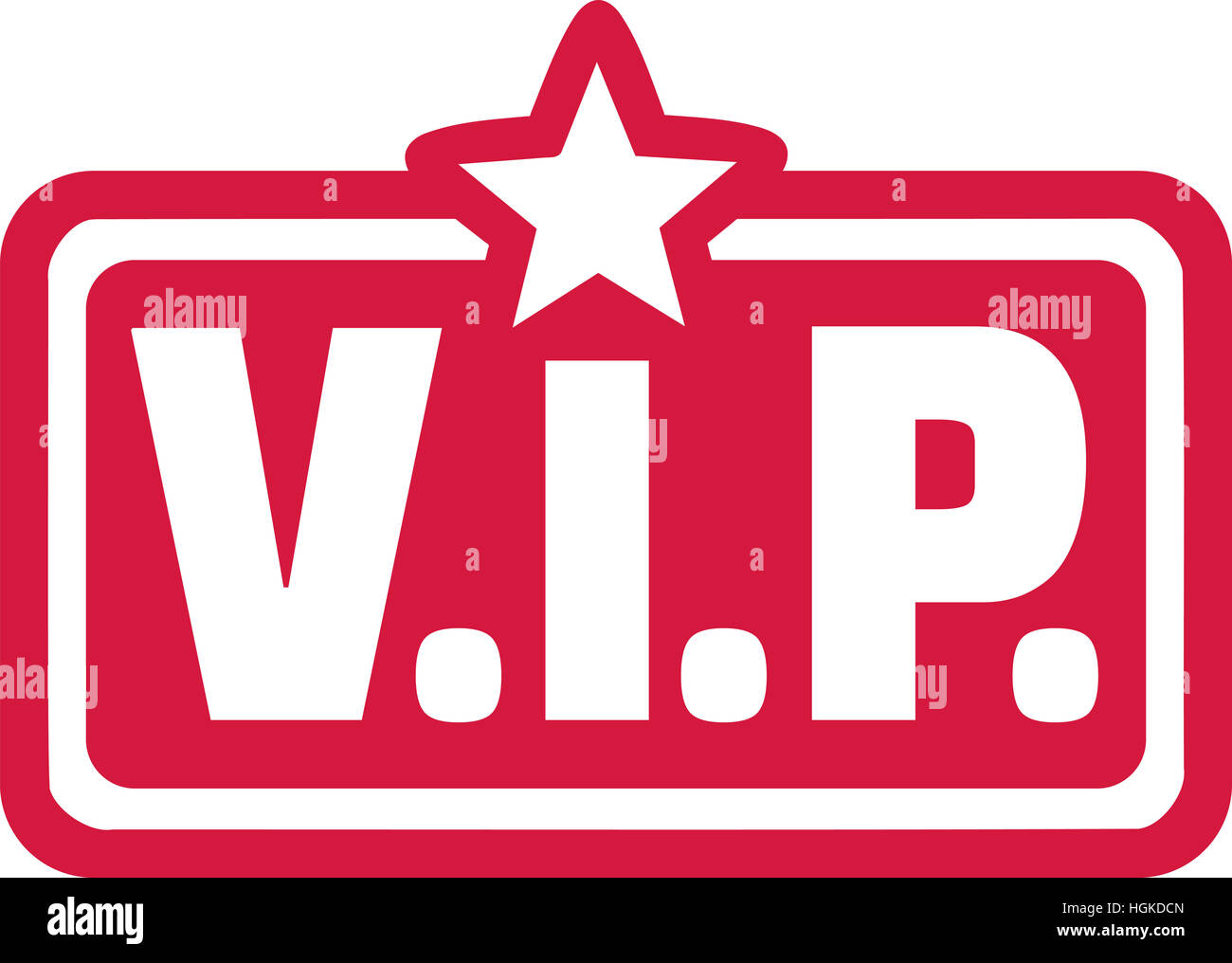 Red VIP sign with star Stock Photo - Alamy