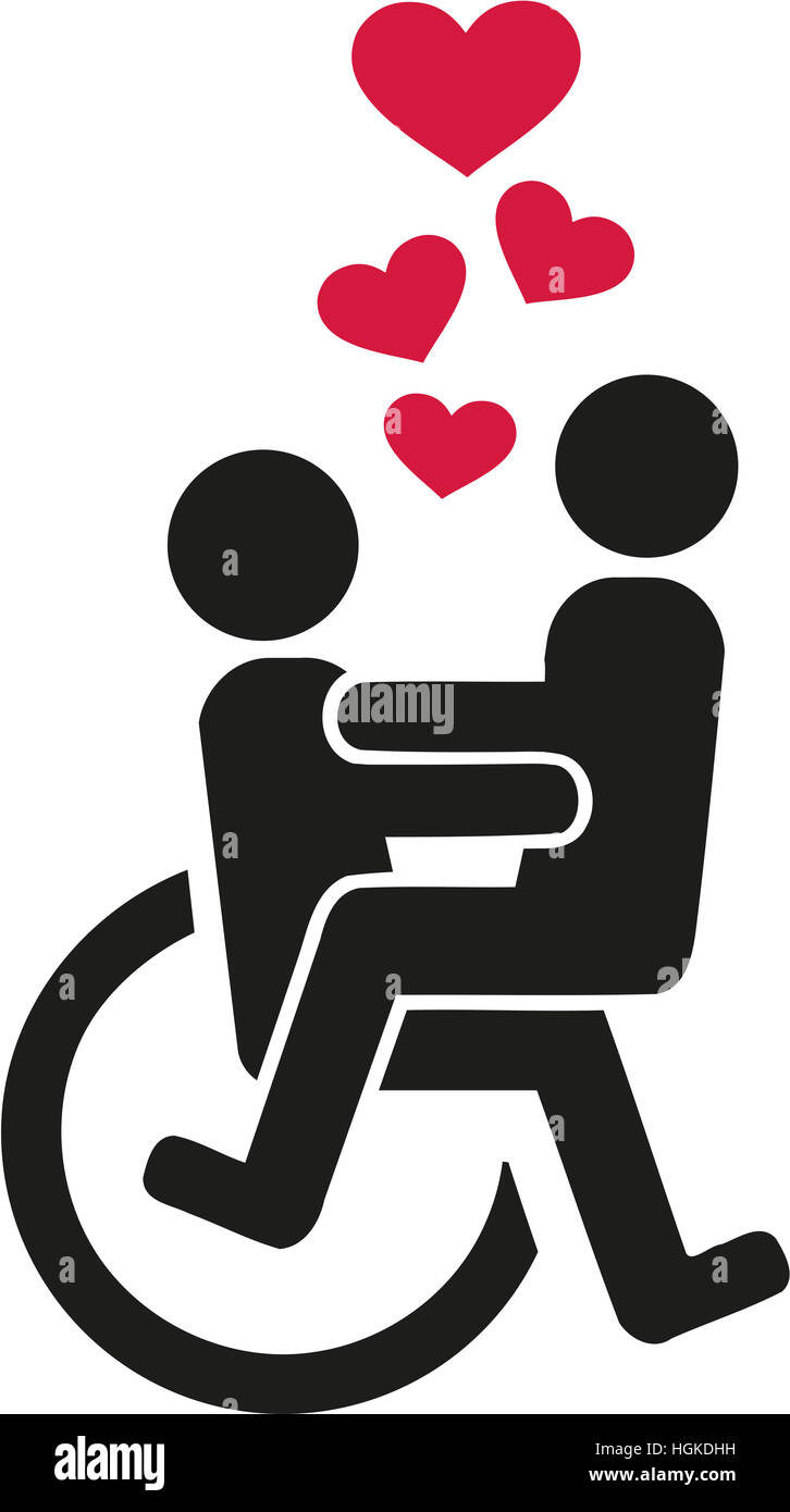 Couple in love in a wheelchair Stock Photo - Alamy