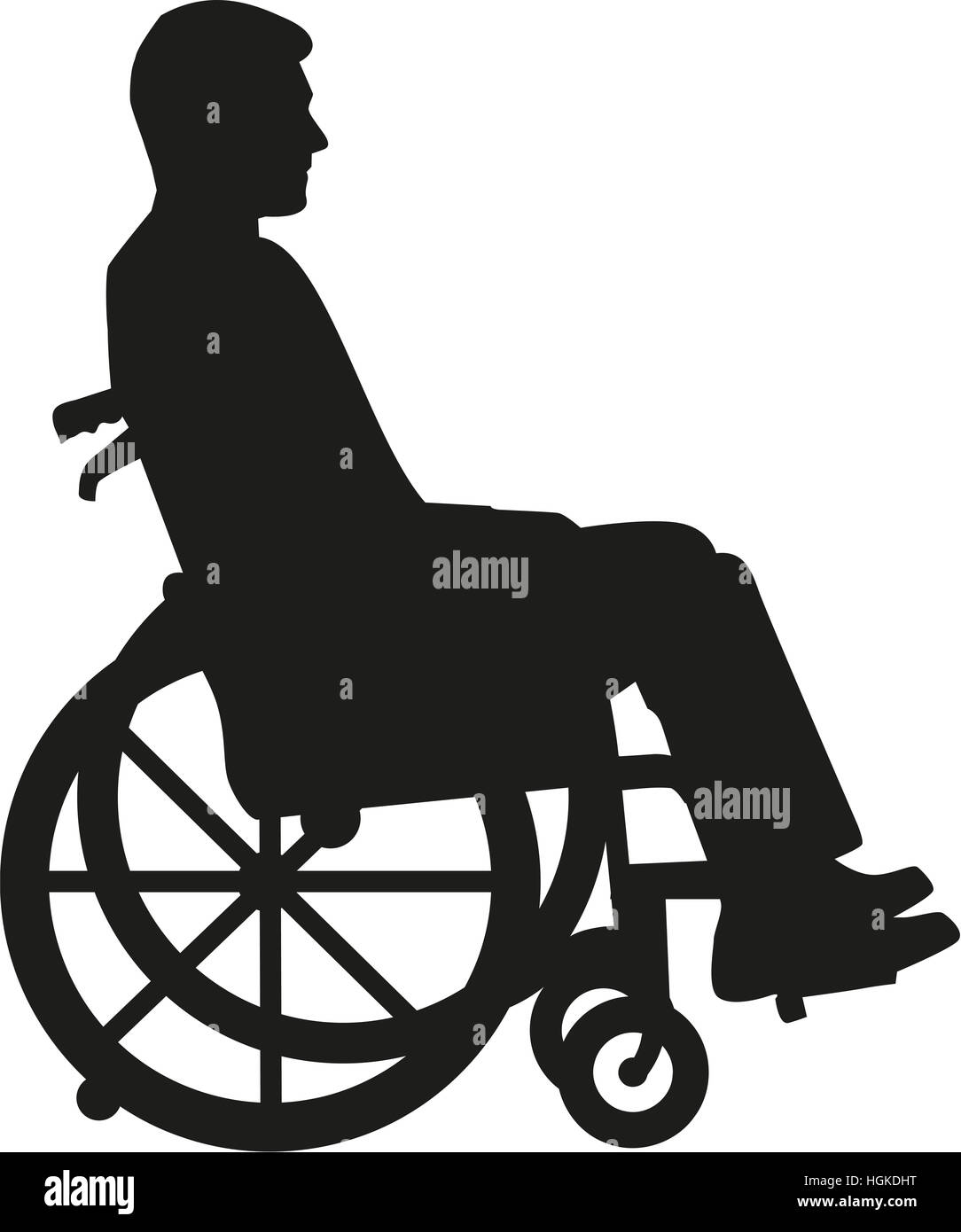 Wheelchair Race Silhouette
