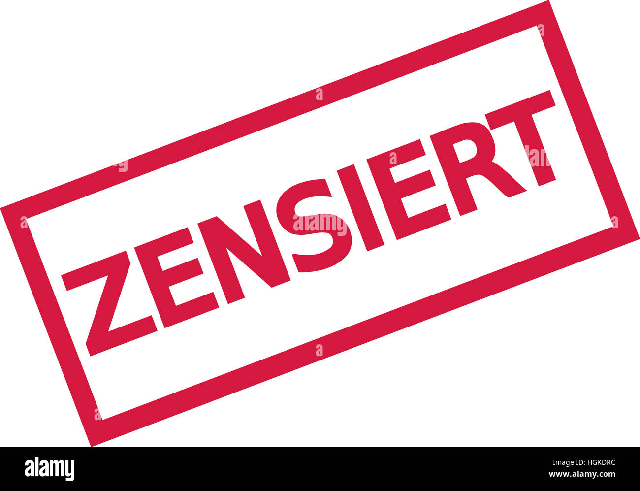 Censored stamp sign - german Stock Photo - Alamy