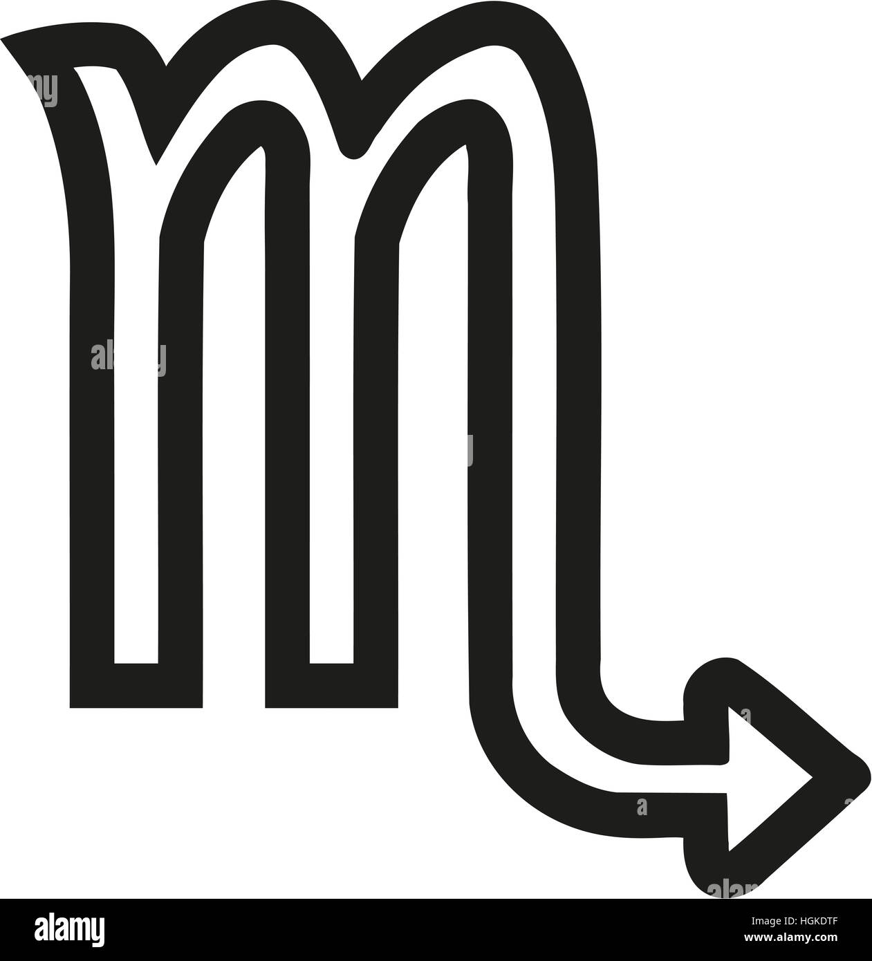 Scorpion zodiac sign outline Stock Photo - Alamy