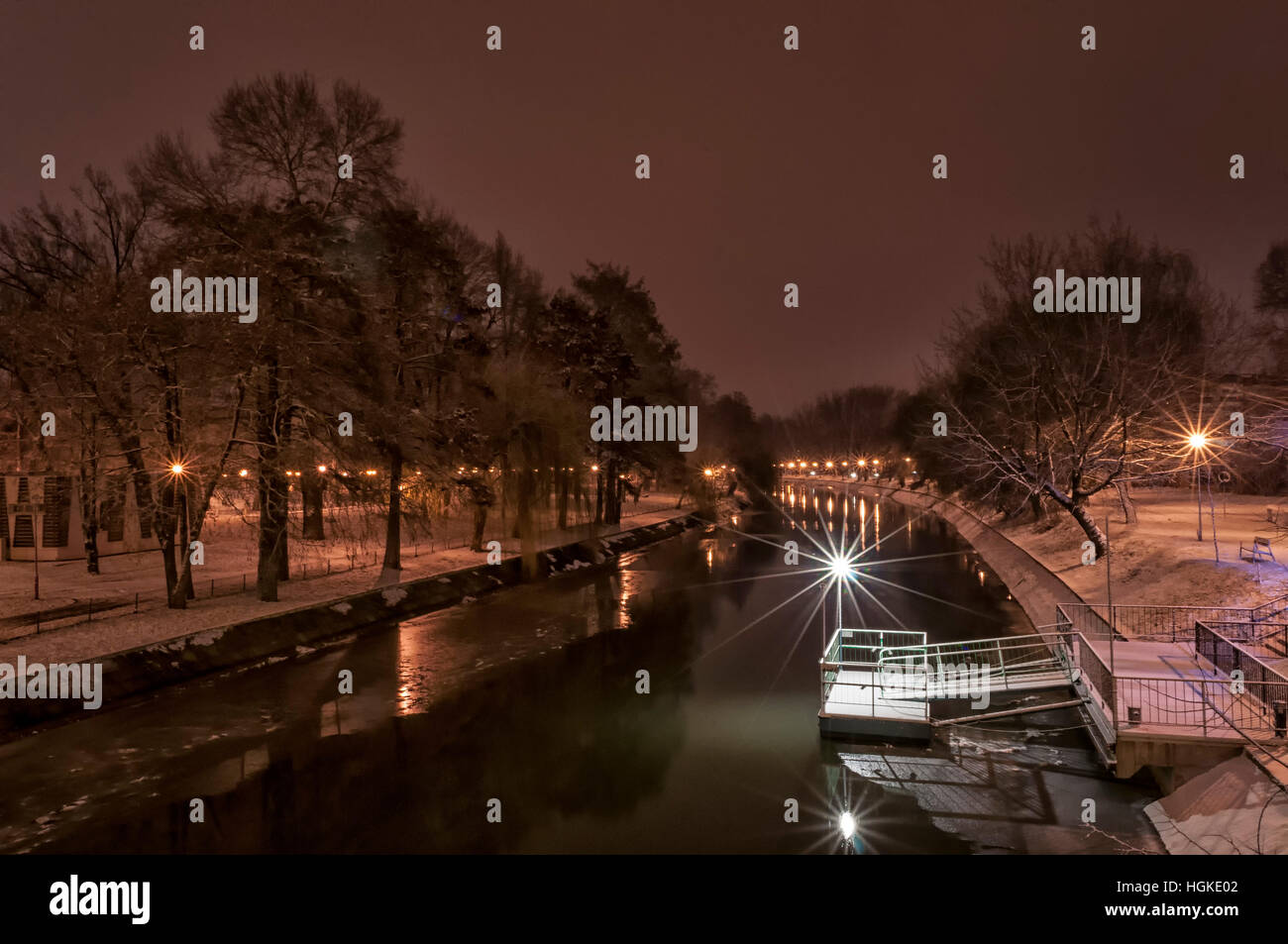 A view from the Michelangelo bridge. Night scene Stock Photo - Alamy