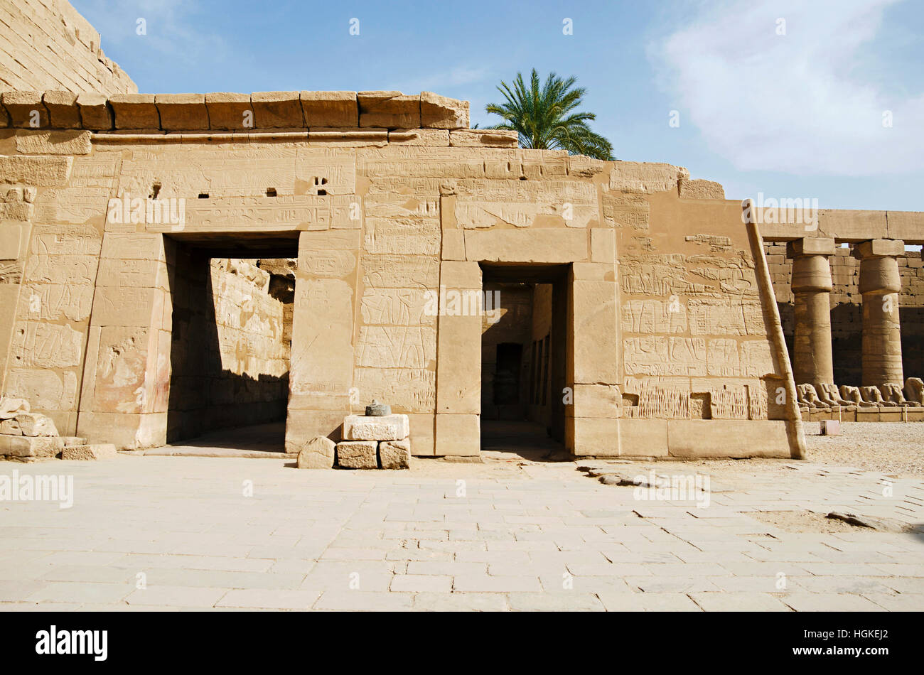 Inner view of Karnak Temple complex, comprises a vast mix of decayed ...