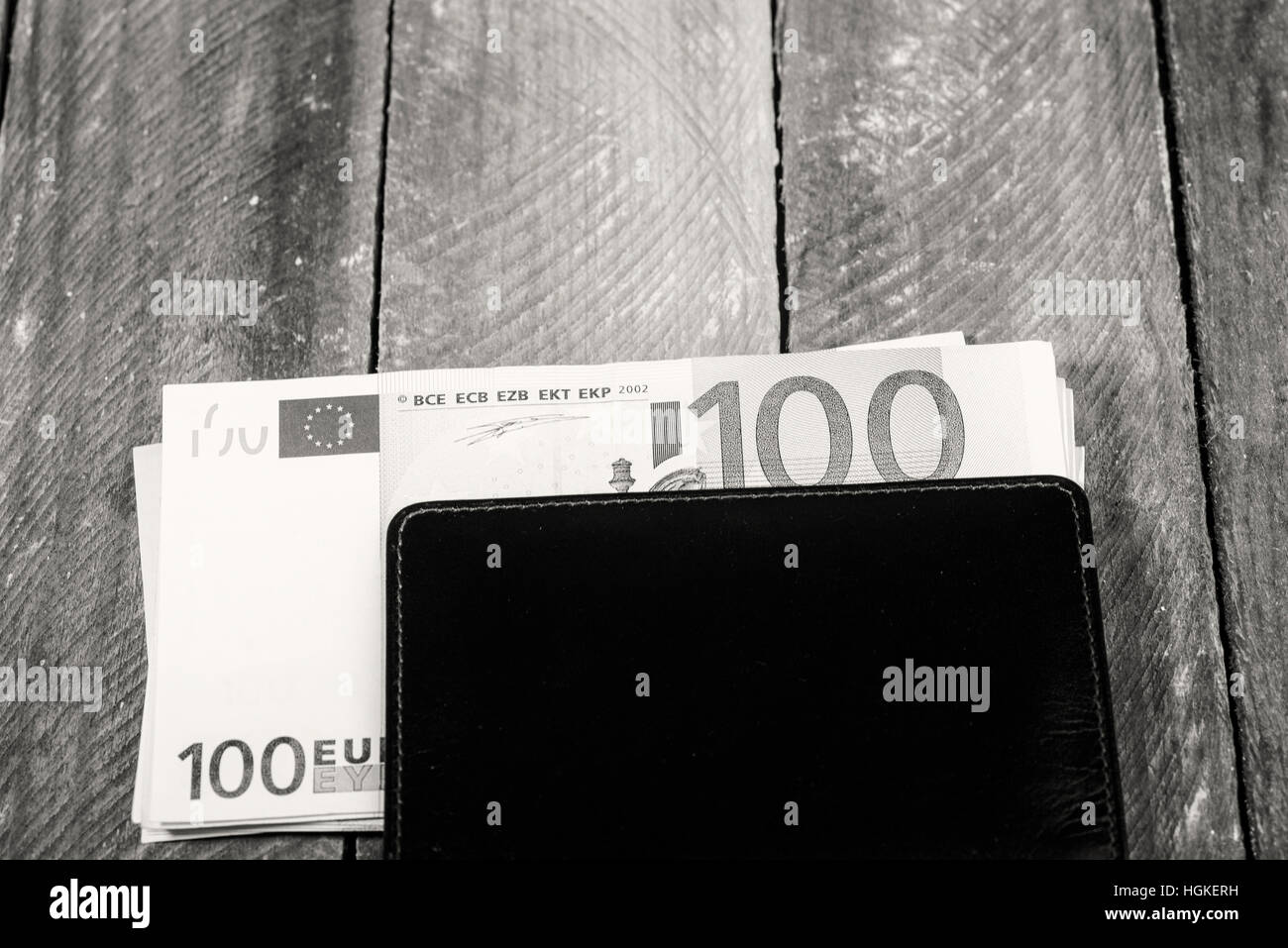 euro currency in the wallet Stock Photo - Alamy