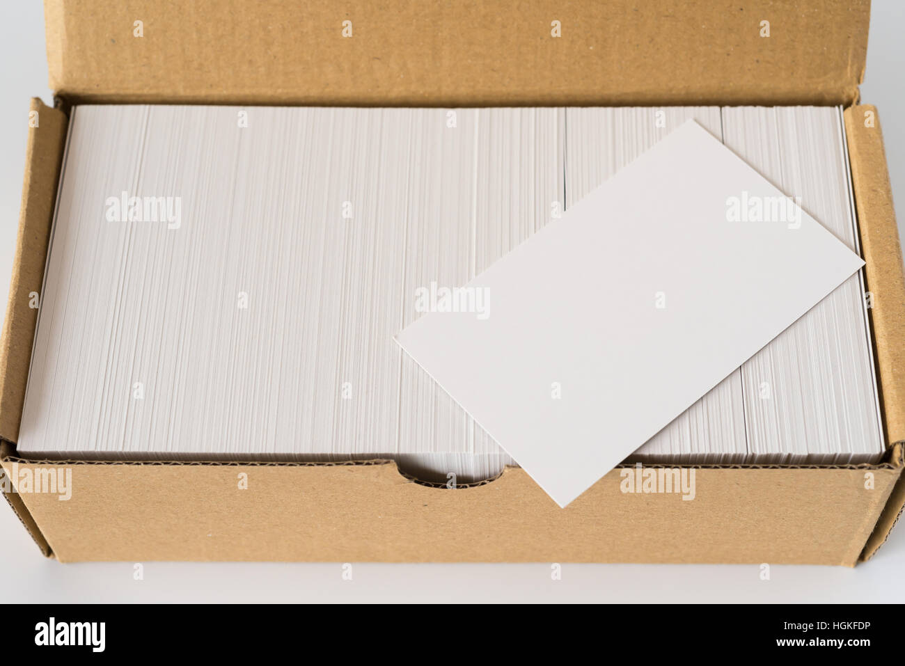 Pile blank white business cards hi-res stock photography and images - Alamy