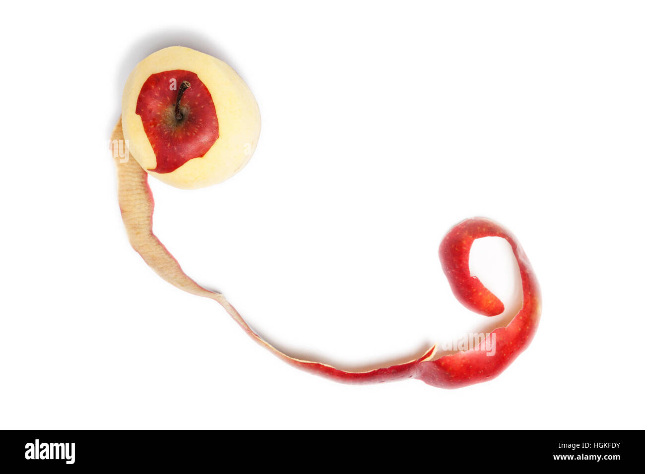 Peeled skin of apple Stock Photo - Alamy