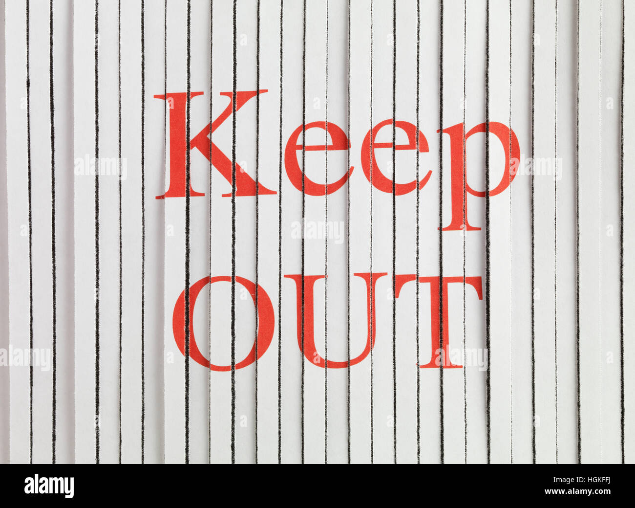 Shredded Paper with keep out Stock Photo - Alamy