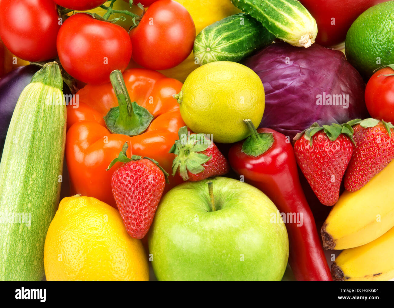 bright background of different fruits and vegetables Stock Photo - Alamy