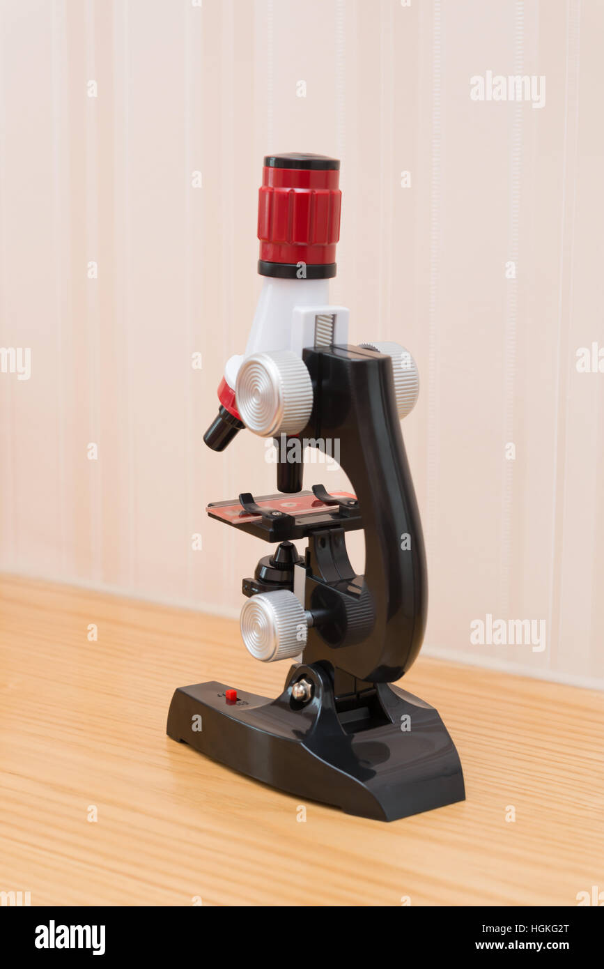 side view microscope for kid to research the nature Stock Photo - Alamy
