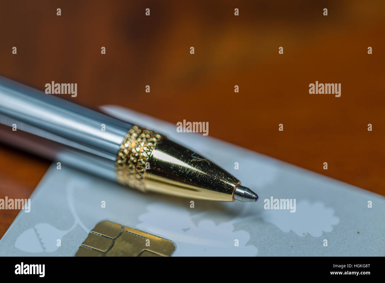 Credit Card And Pen Stock Photo - Alamy