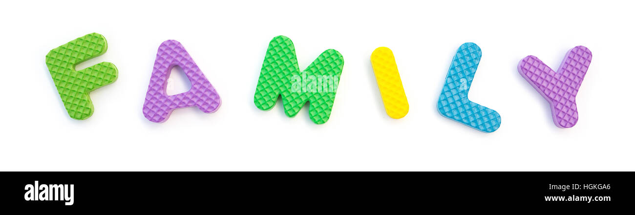 Word family made alphabet Cut Out Stock Images & Pictures - Alamy