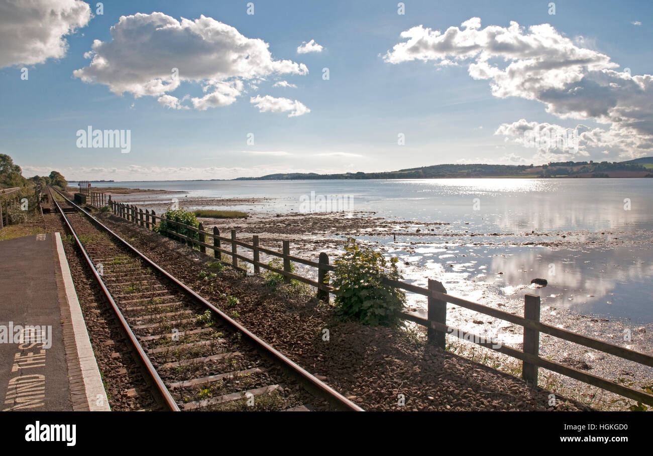 Exton railway station on the Exe estuary, Devon Stock Photo - Alamy