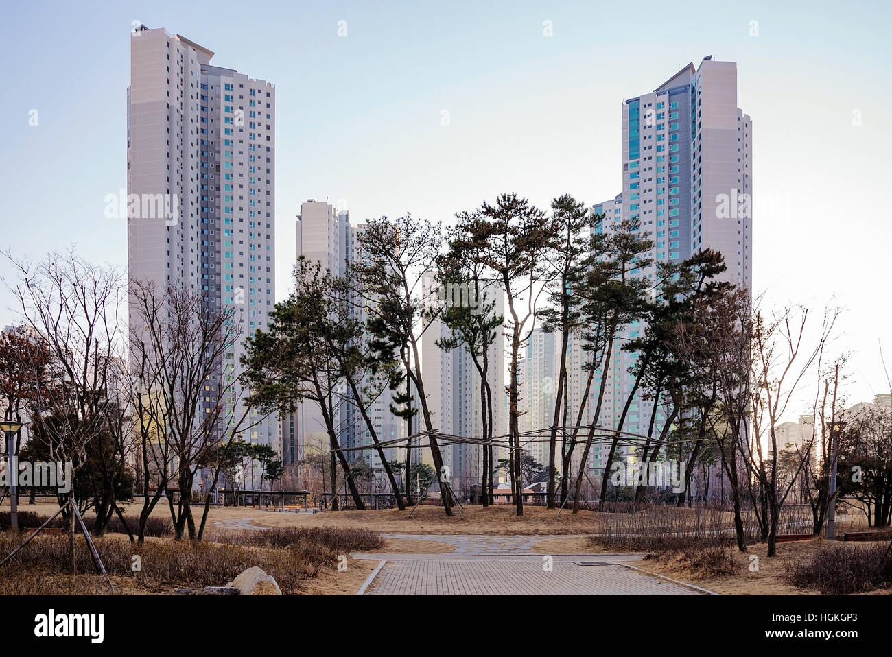 generic high rise apartment buildings in South Korea Stock Photo - Alamy