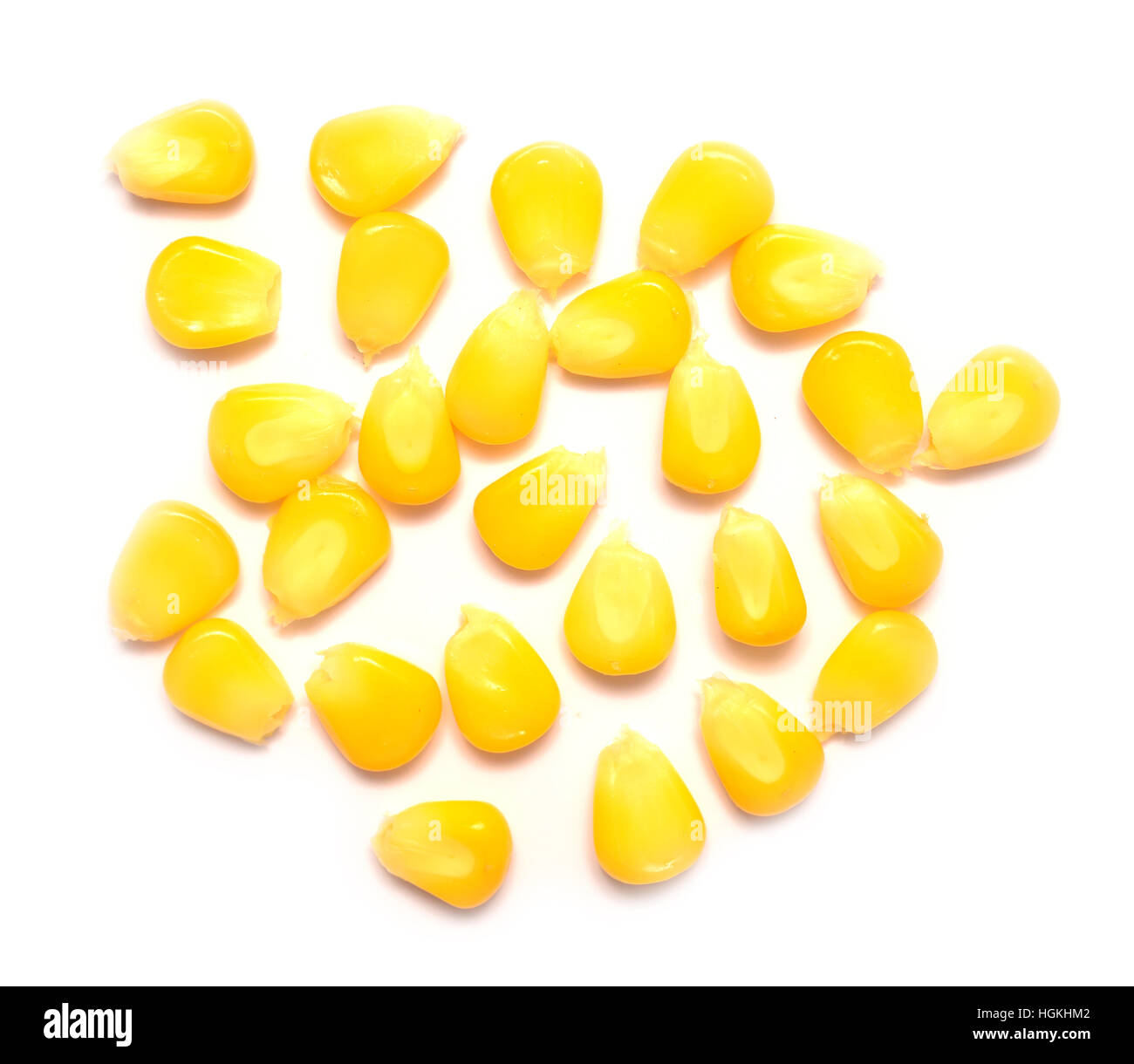 corn seeds on white background Stock Photo - Alamy
