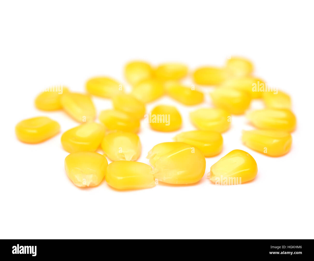 corn seeds on white background Stock Photo - Alamy