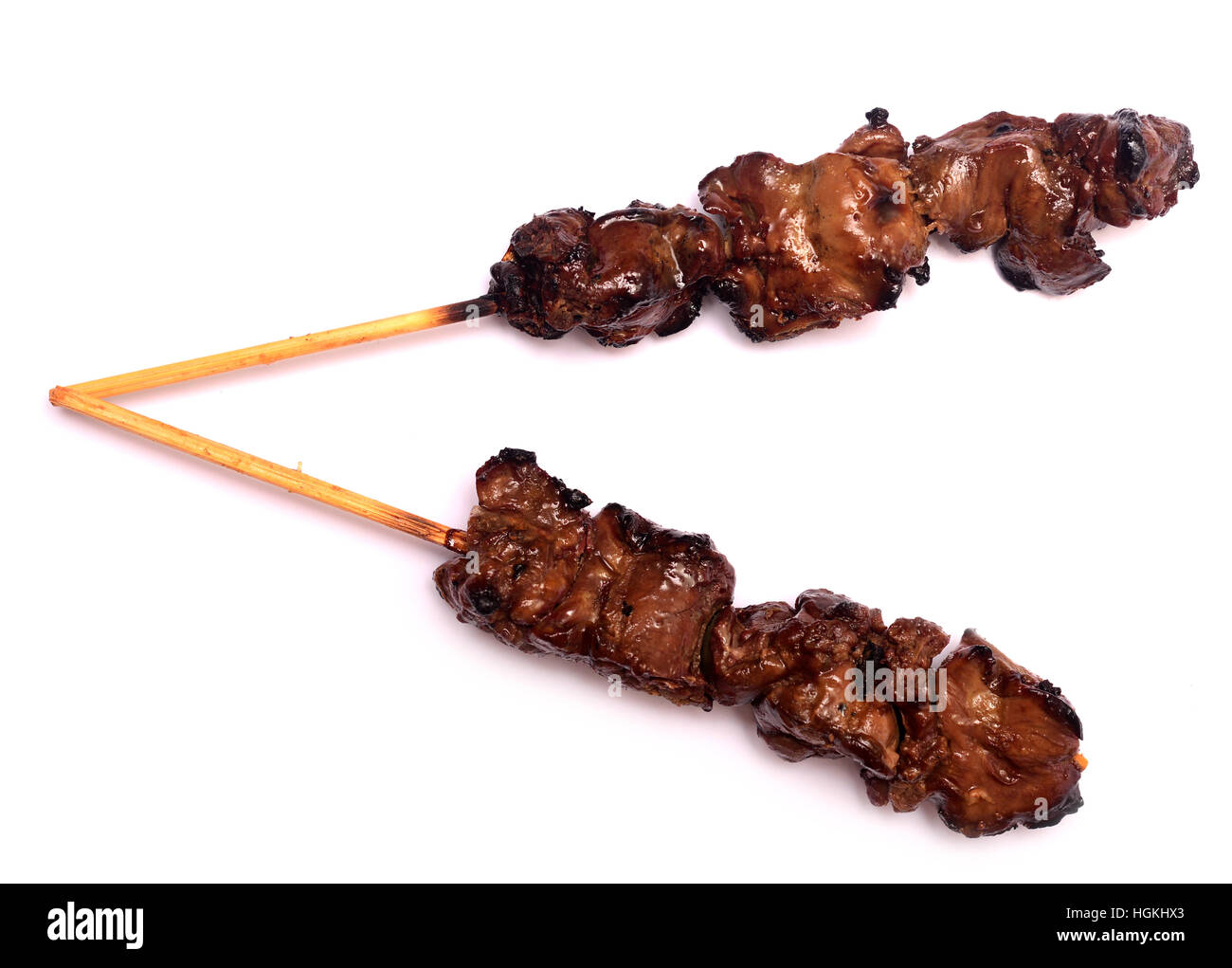 Chicken grilled on fire Cut Out Stock Images & Pictures - Alamy