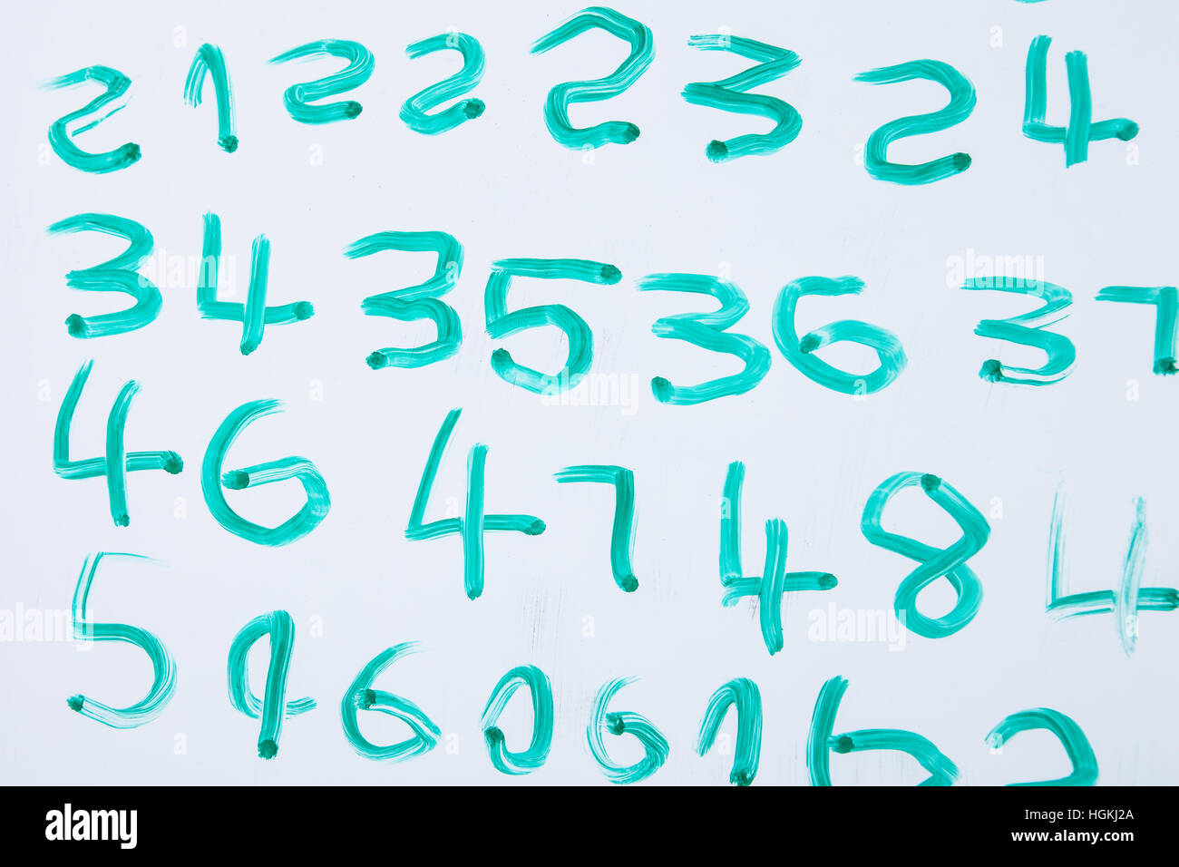 Child writing numbers on hi-res stock photography and images - Alamy