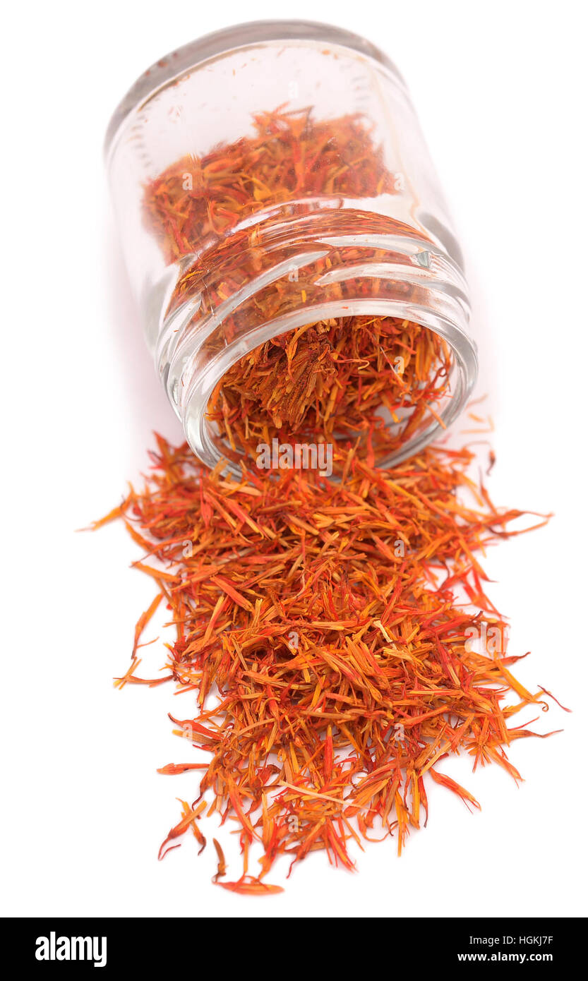safflower isolated on a white background Stock Photo - Alamy