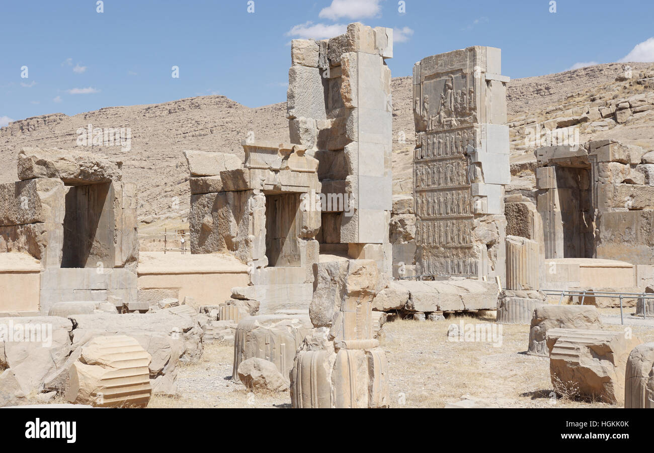 PERSEPOLIS, IRAN - OCTOBER 6, 2016: Impressions of the historical site ...
