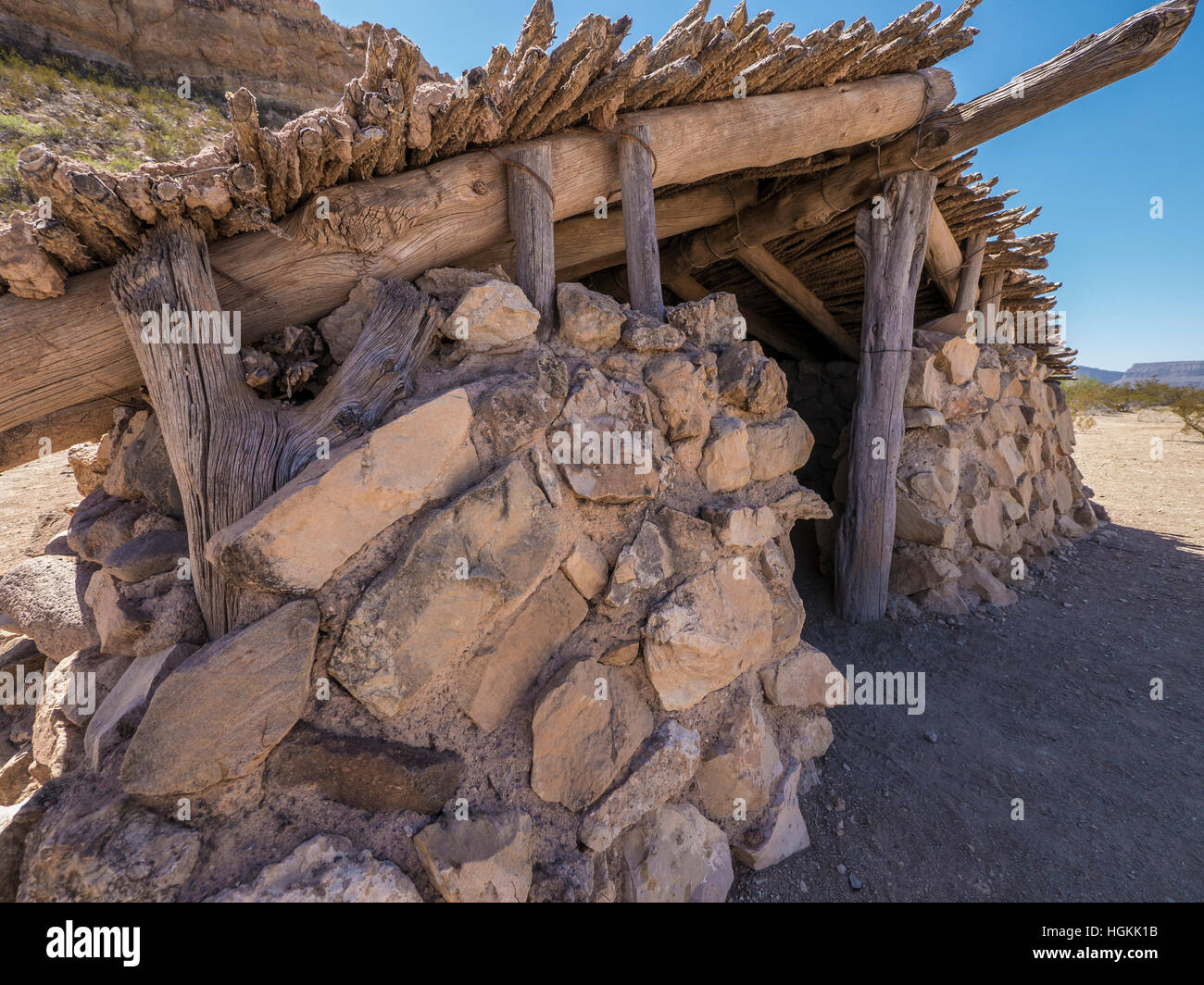 Front of Luna's Jacal, Old Maverick Road, Big Bend National Park, Texas ...