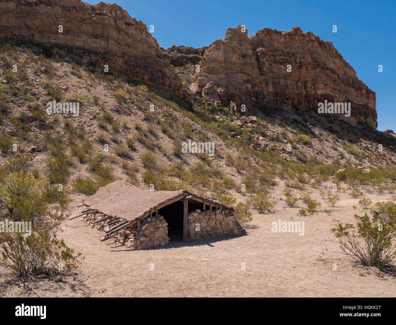 Luna's Jacal, Old Maverick Road, Big Bend National Park, Texas Stock ...