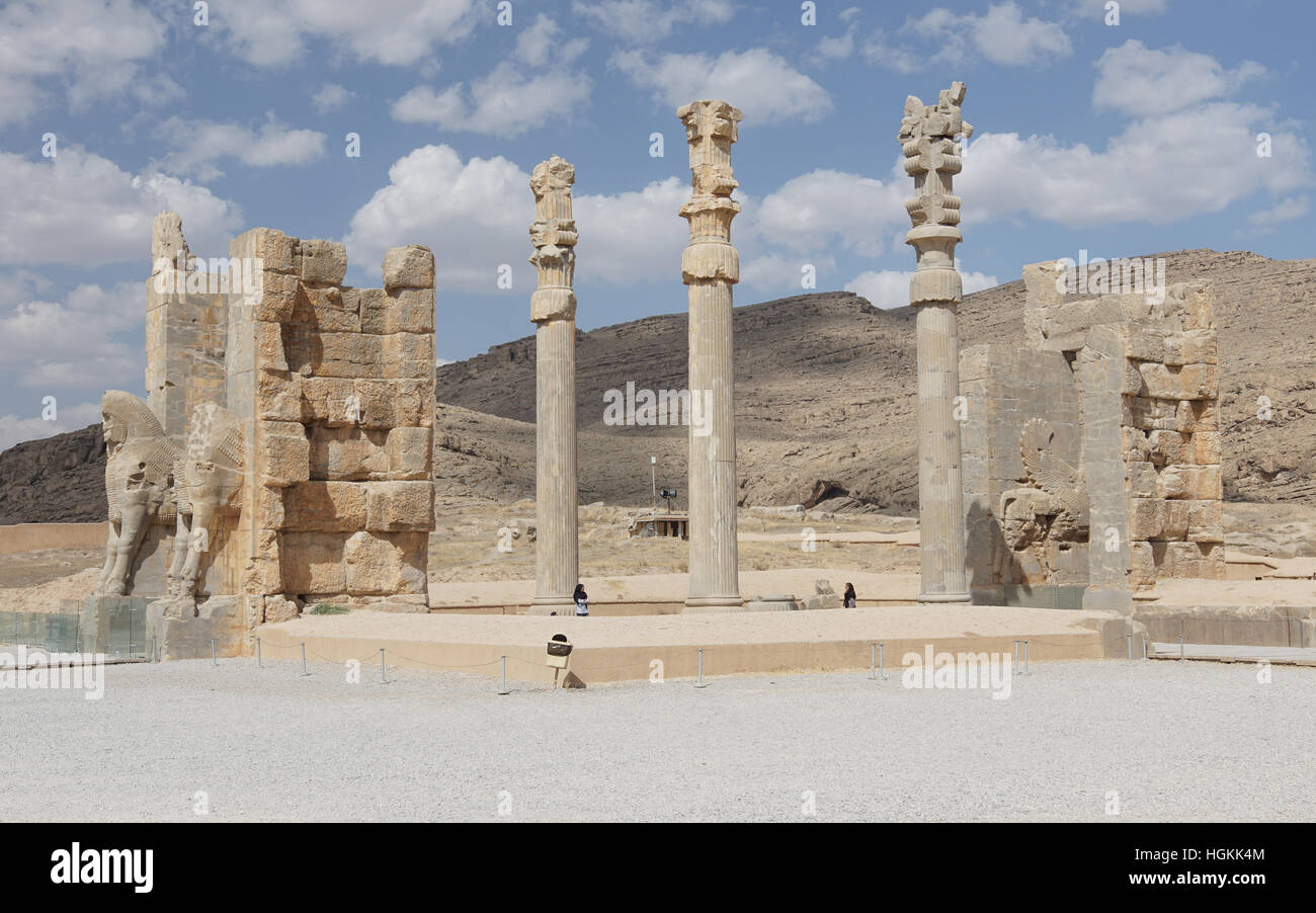 PERSEPOLIS, IRAN - OCTOBER 6, 2016: Impressions of the historical site ...