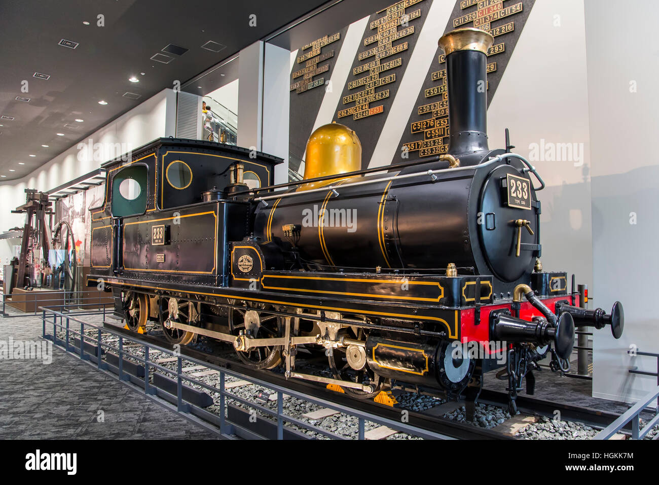 Class 230 steam locomotive from Kyoto railway museum in Japan Stock ...