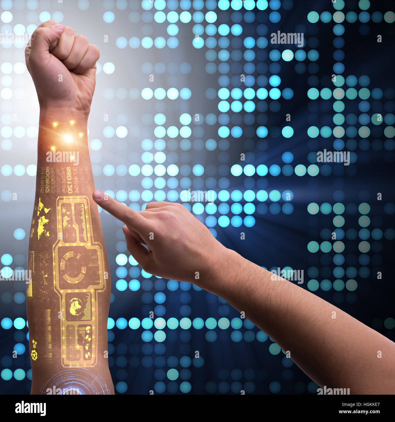 Human robotic hand in futuristic concept Stock Photo - Alamy