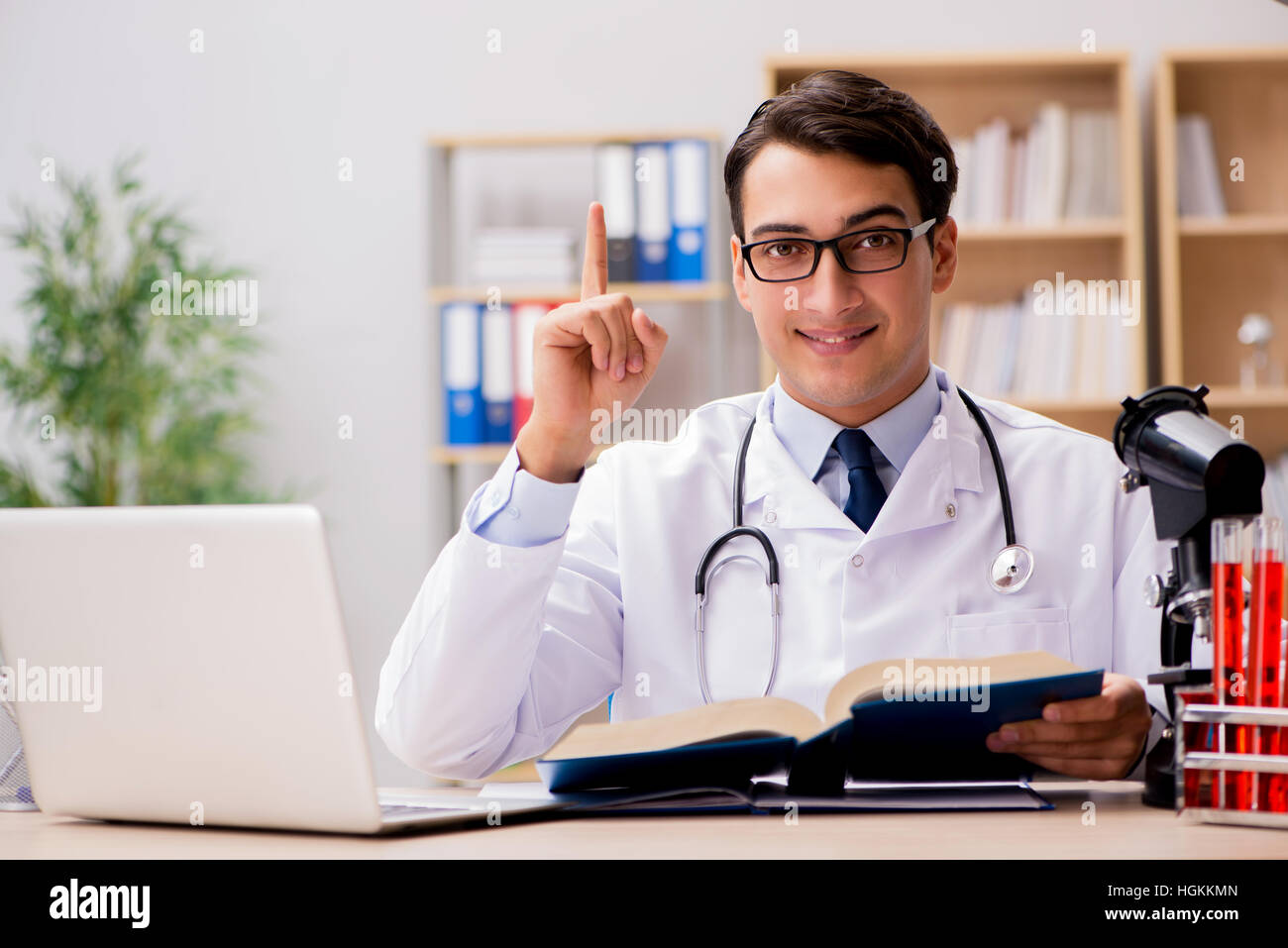 Young doctor studying medical education Stock Photo - Alamy