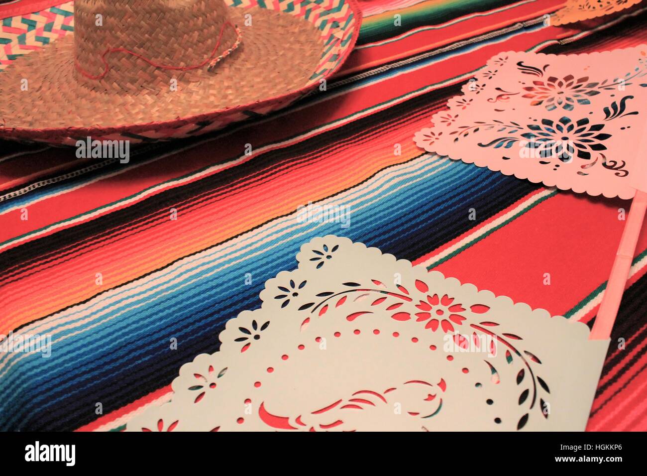 bunting papel picado Mexico poncho sombrero background papel picado ...