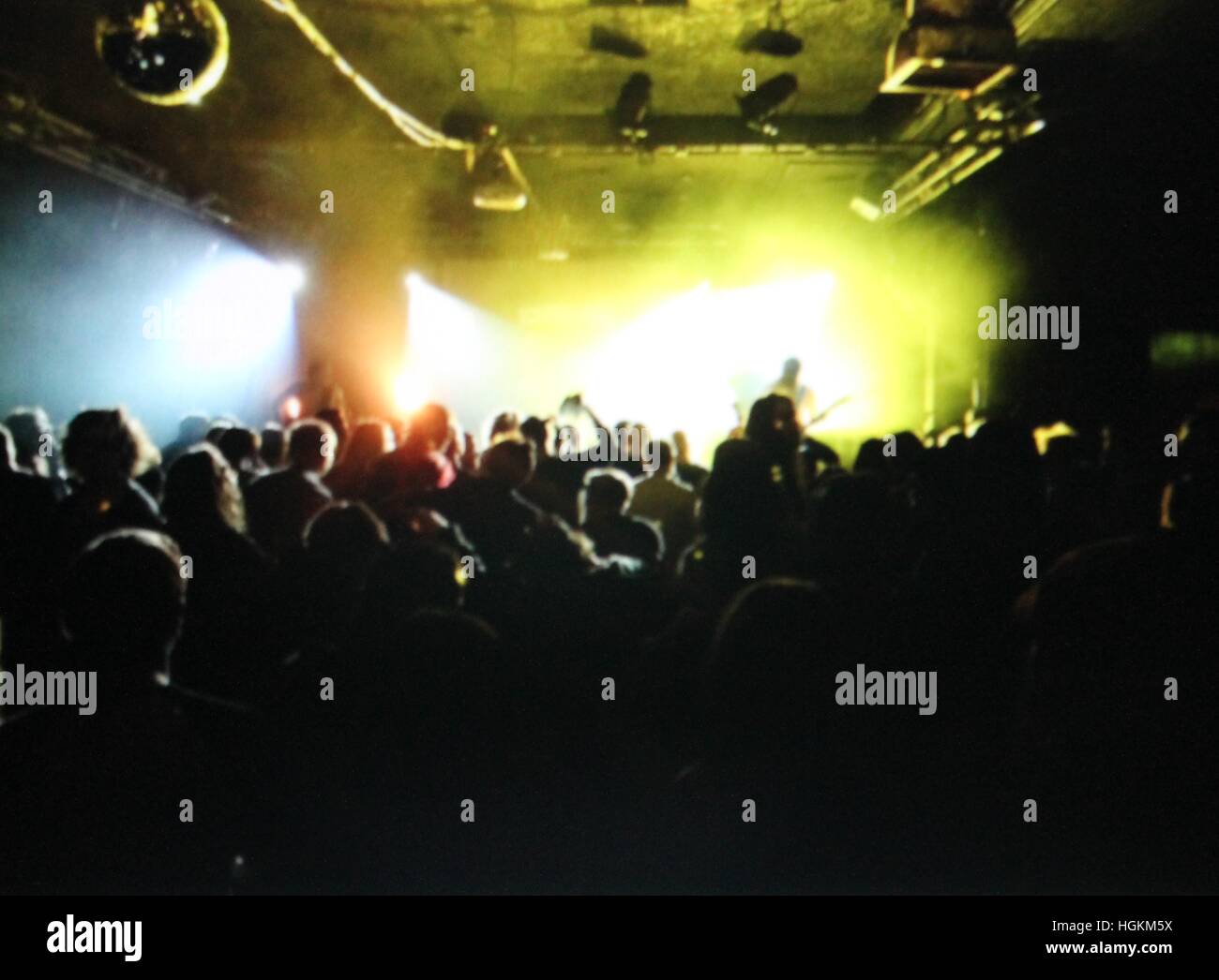 crowd stage concert audience lights event venue music at club nightclub ...