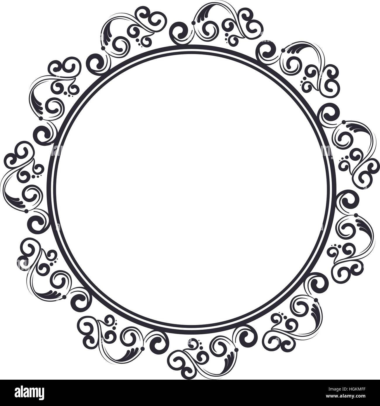 elegant victorian frame icon vector illustration design Stock Vector ...