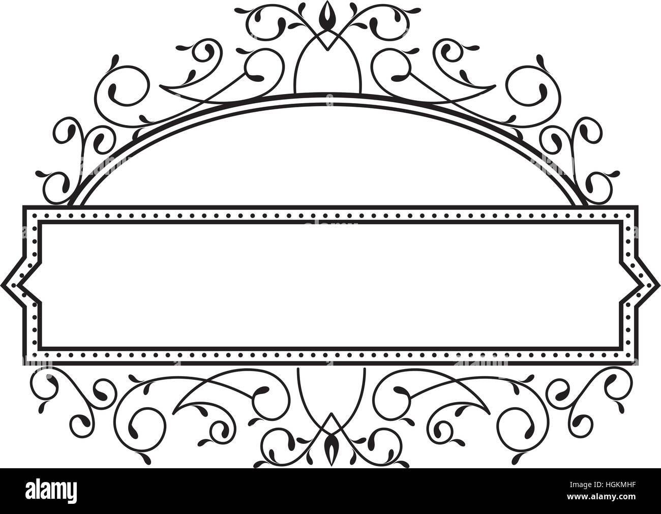 elegant victorian frame icon vector illustration design Stock Vector ...