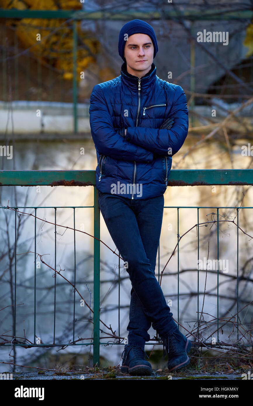 Outdoor portrait of a teenage boy in natural light Stock Photo - Alamy