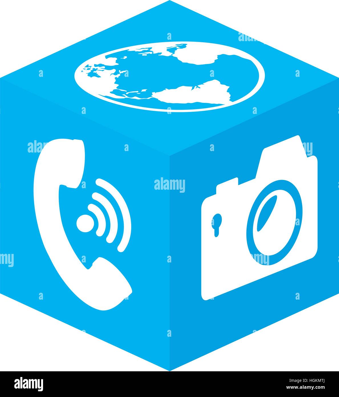 Social media icon cube Stock Vector Images - Alamy