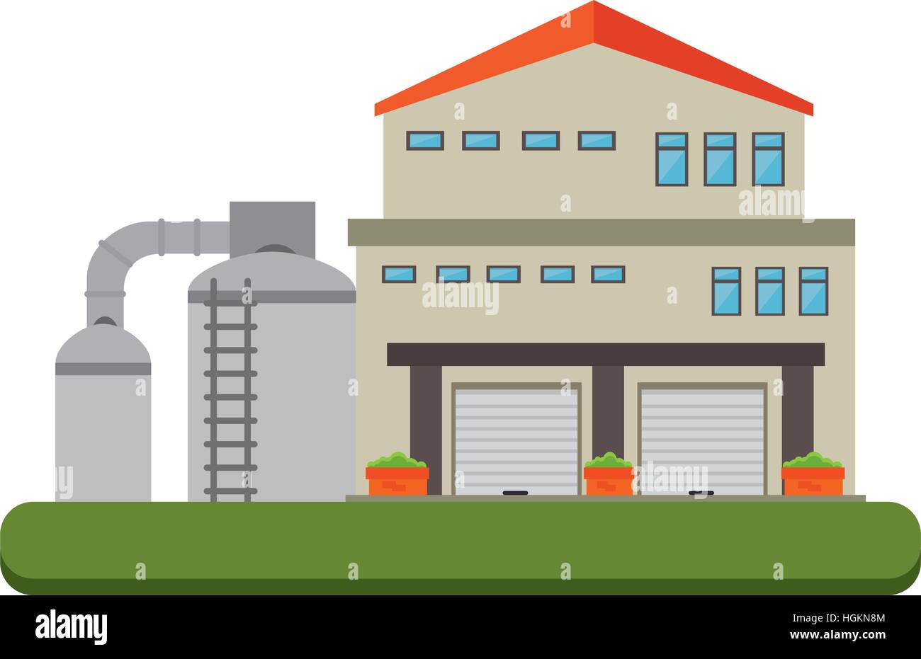 building factory isolated icon vector illustration design Stock Vector ...