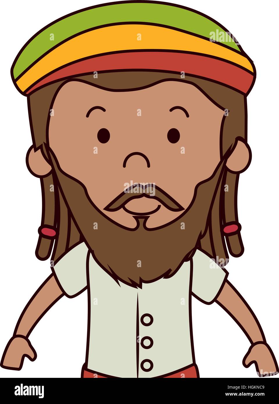 jamaican man character icon vector illustration design Stock Vector ...
