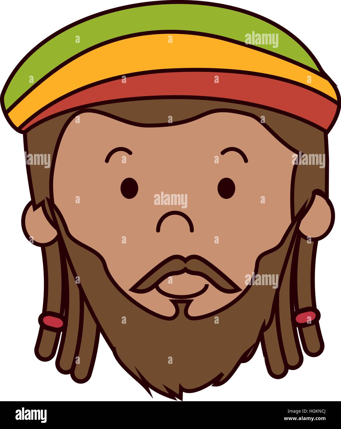 jamaican man character icon vector illustration design Stock Vector ...